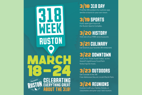 Experience Ruston to promote 318 Week | Lincoln Parish Journal