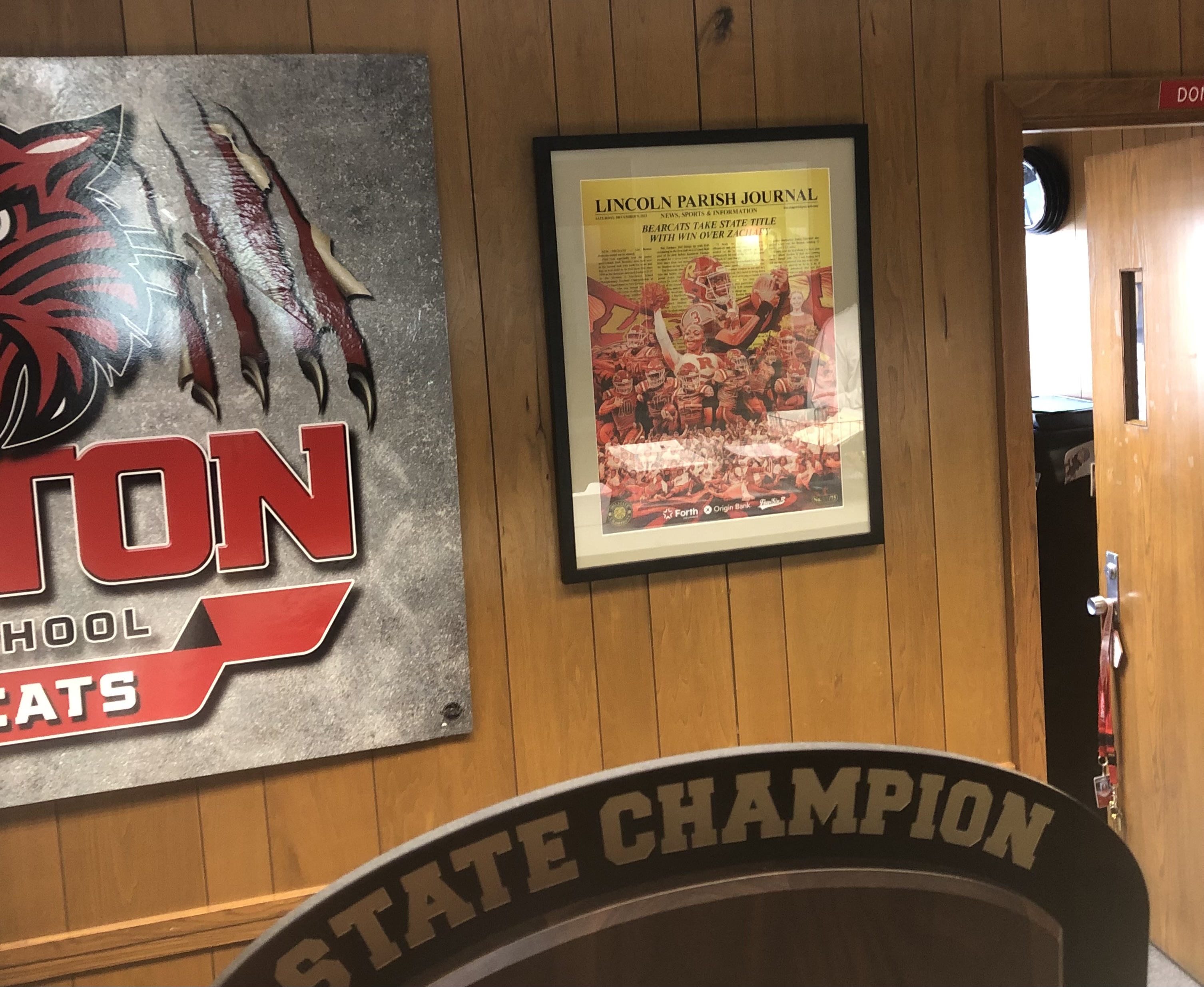 LPJ presents framed state title poster to RHS | Lincoln Parish Journal