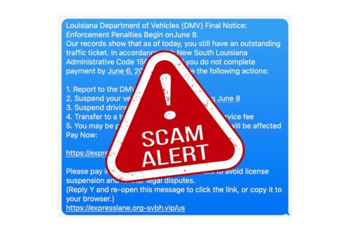 Louisiana Office of Motor Vehicles warns residents of another text ...